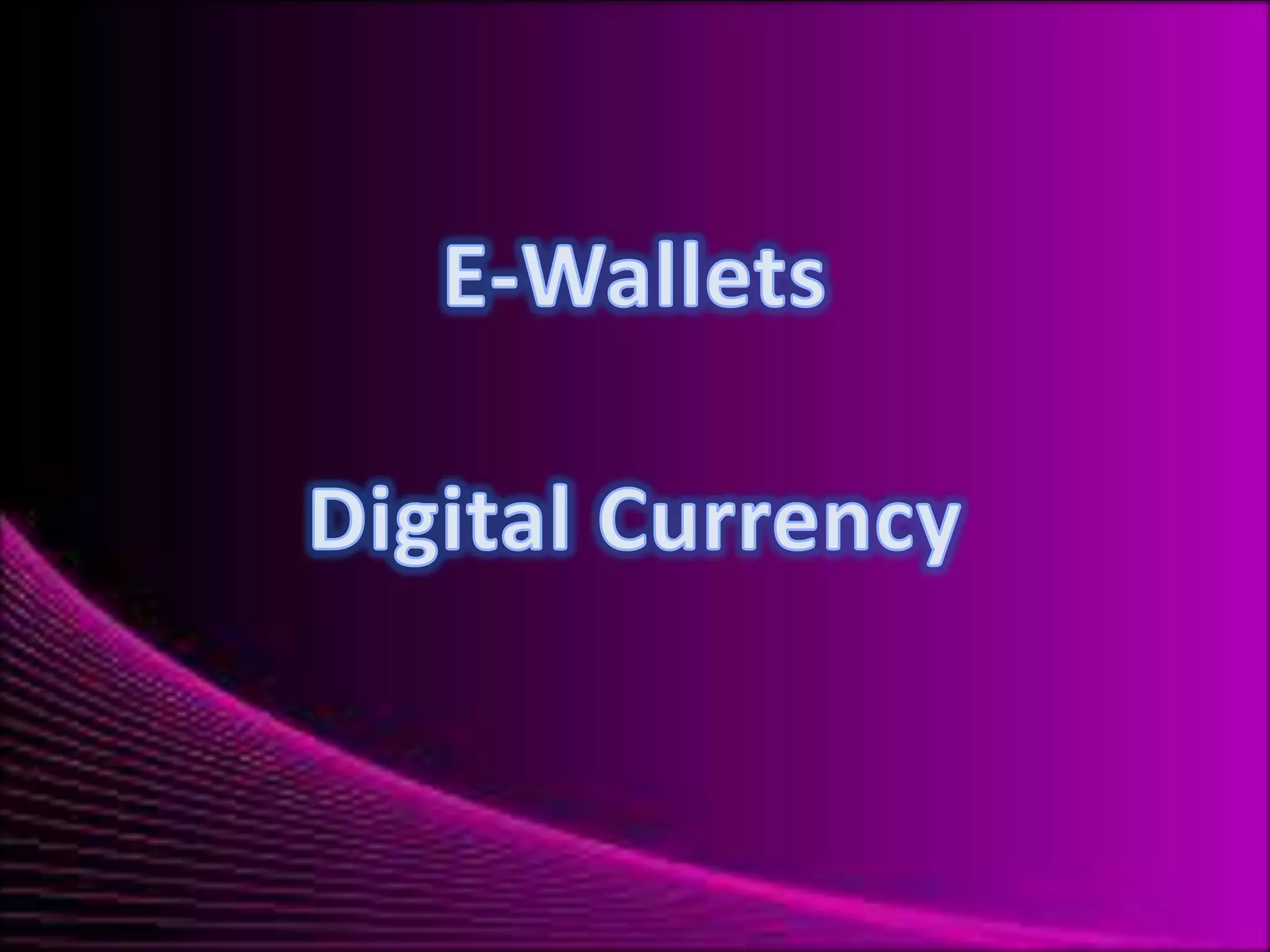 E cash payment system | PPTX