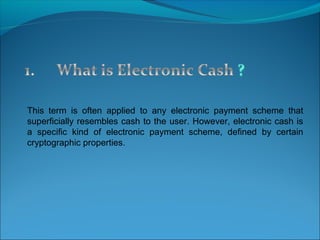 E cash payment | PPT