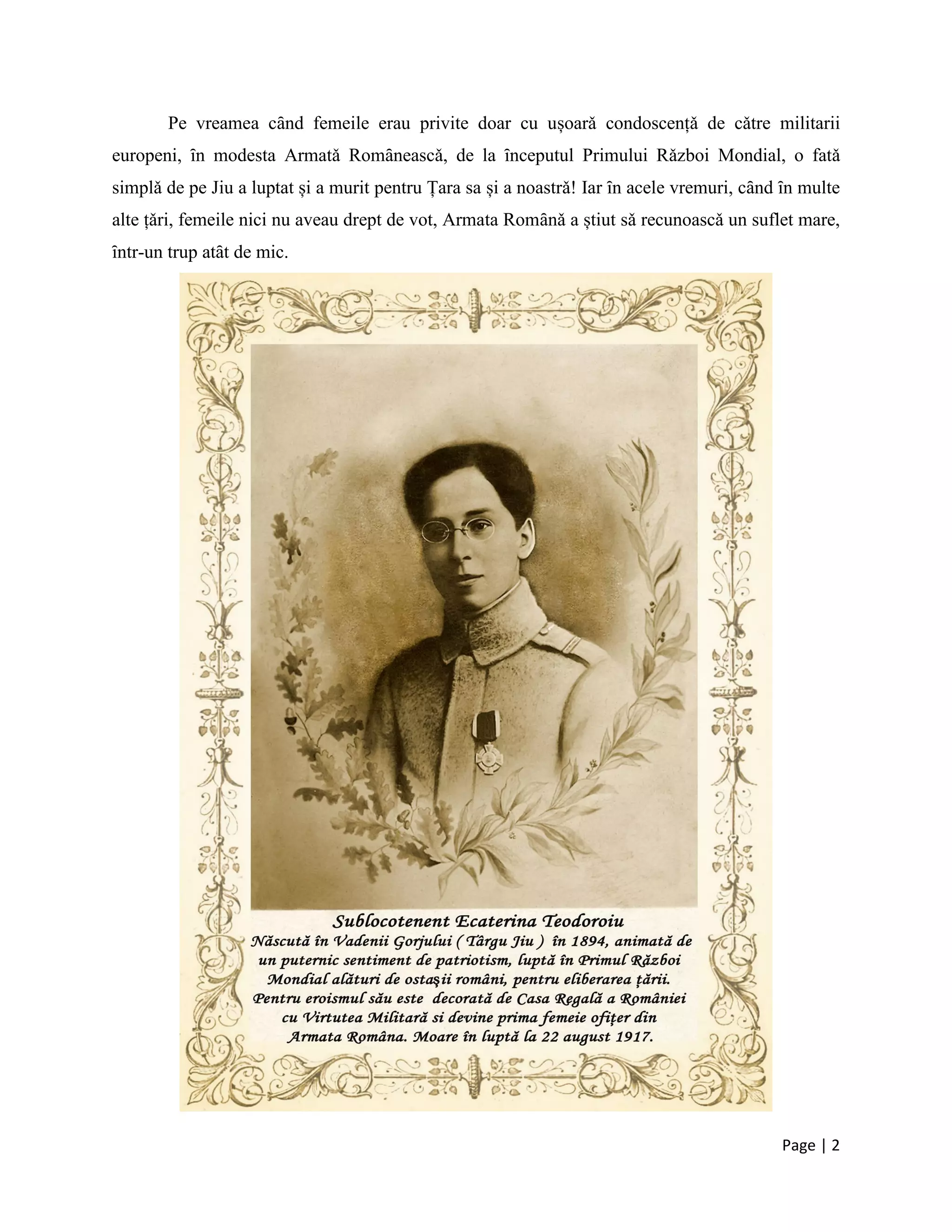 Ecaterina teodoroiu | PDF