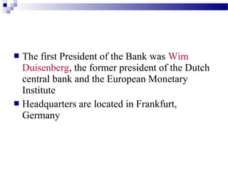 European Central Bank | PPT