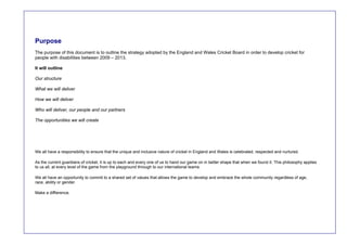 ECB disability-cricket-vision-2009-2013-10730 | PPT