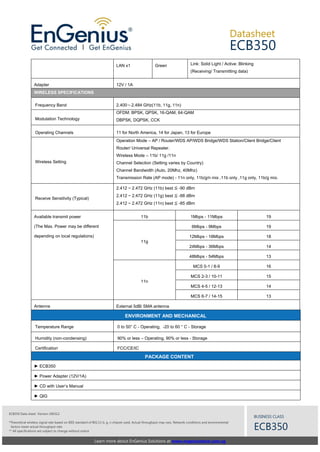 ECB350 Engenius | PDF