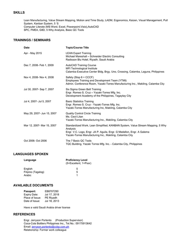 Danvil Dela Cruz CV | PDF