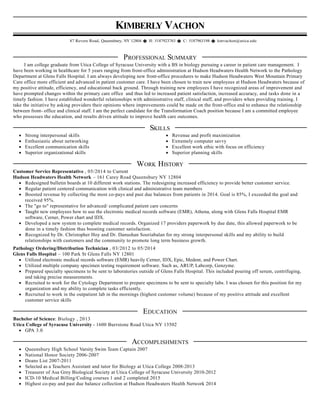 Kimberly Vachon Resume 5 (8) (1) | PDF | Healthcare Industry | Industries