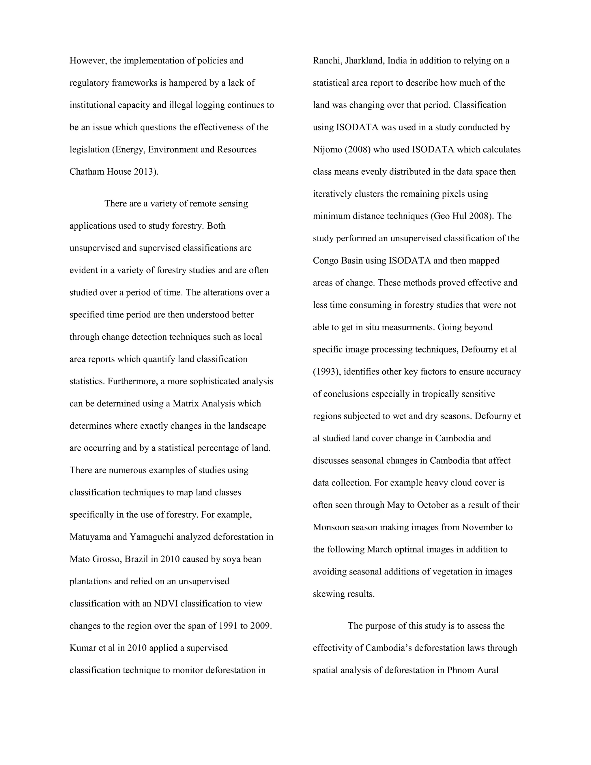 Deforestation Study of Phnom Aural Cambodia Using Change Detection ...