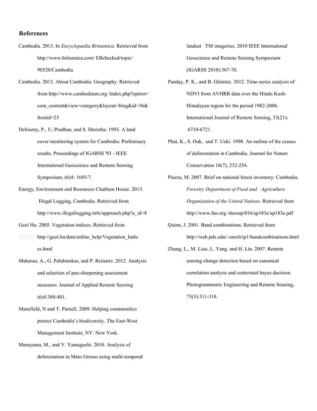Deforestation Study of Phnom Aural Cambodia Using Change Detection ...