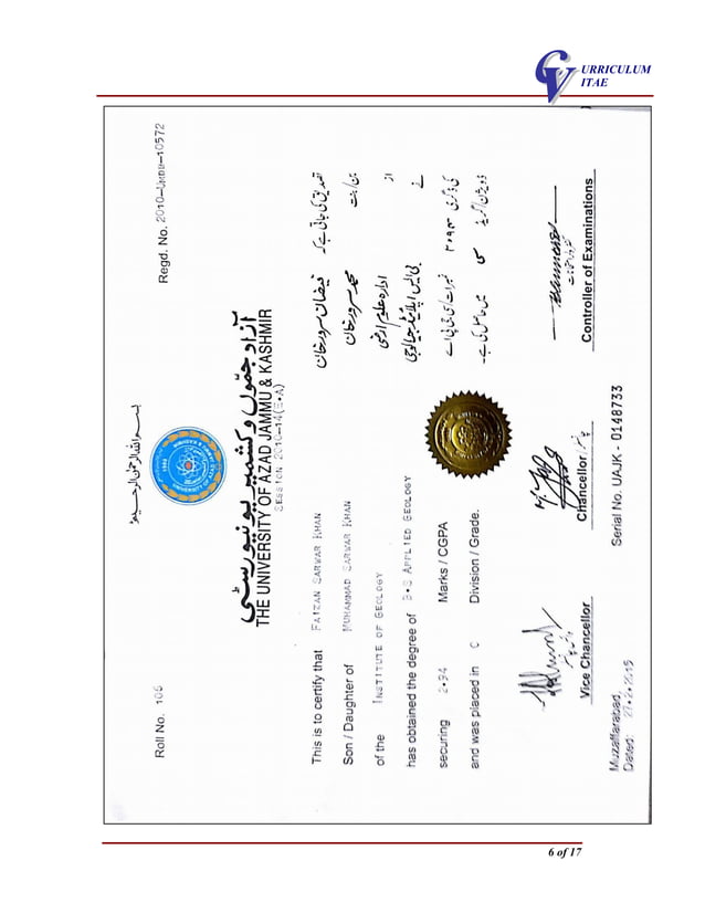 Faizan Sarwar Afridi -CV PDF | PDF