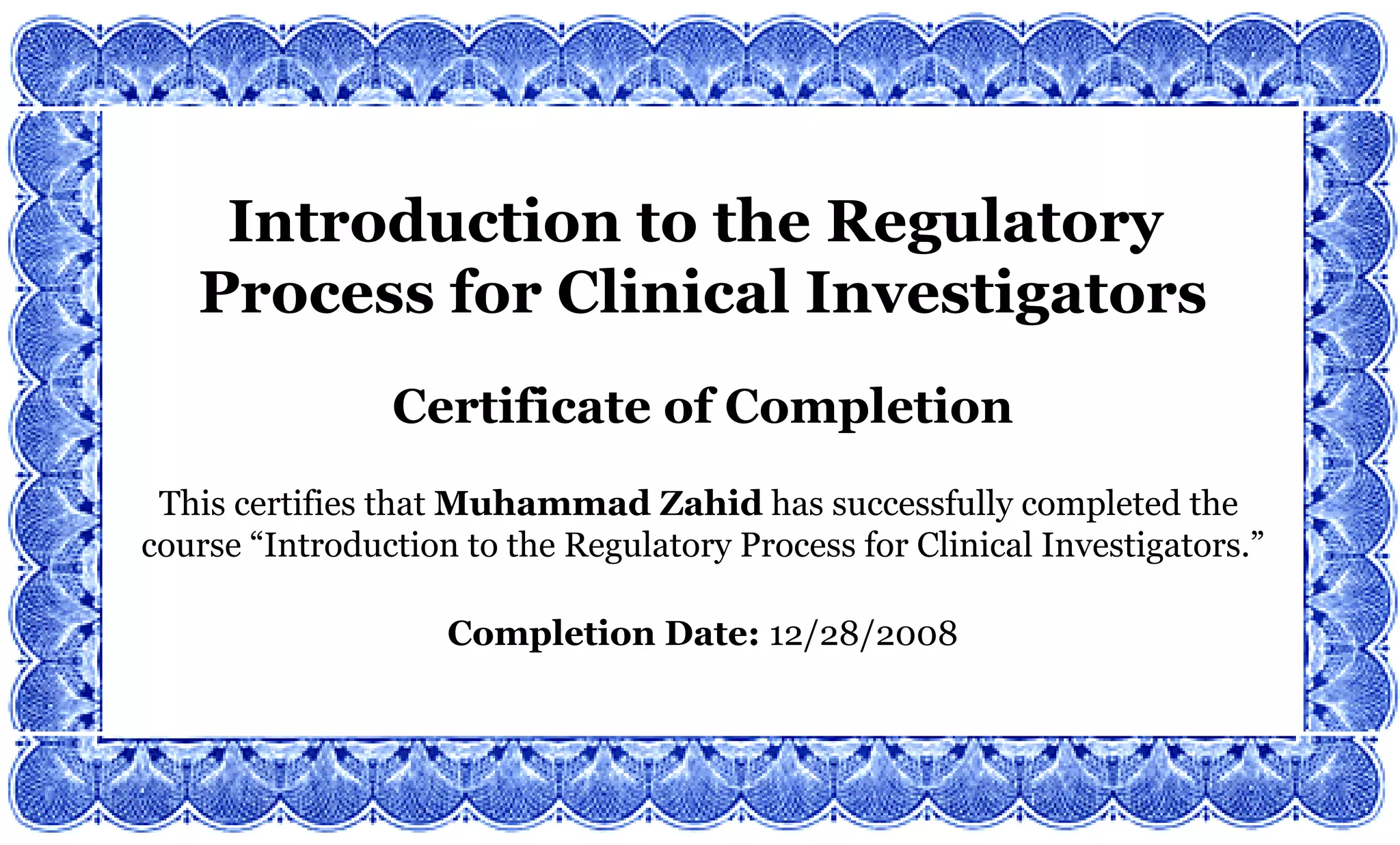Introduction to Regulatory Process for Clinical Investigations | PPT