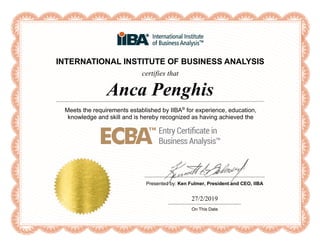 Ecba / IIBA | PPT