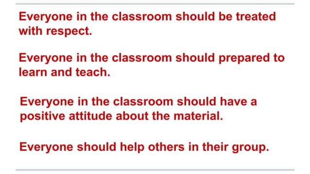 Classroom Expectations | PPT