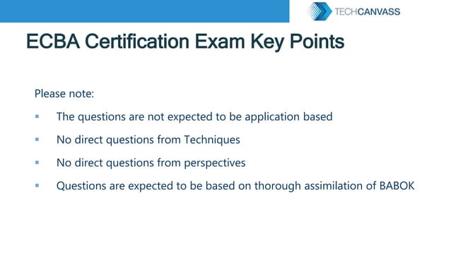 IIBA ECBA Certification Exam preparation Strategy | PPTX | Business ...