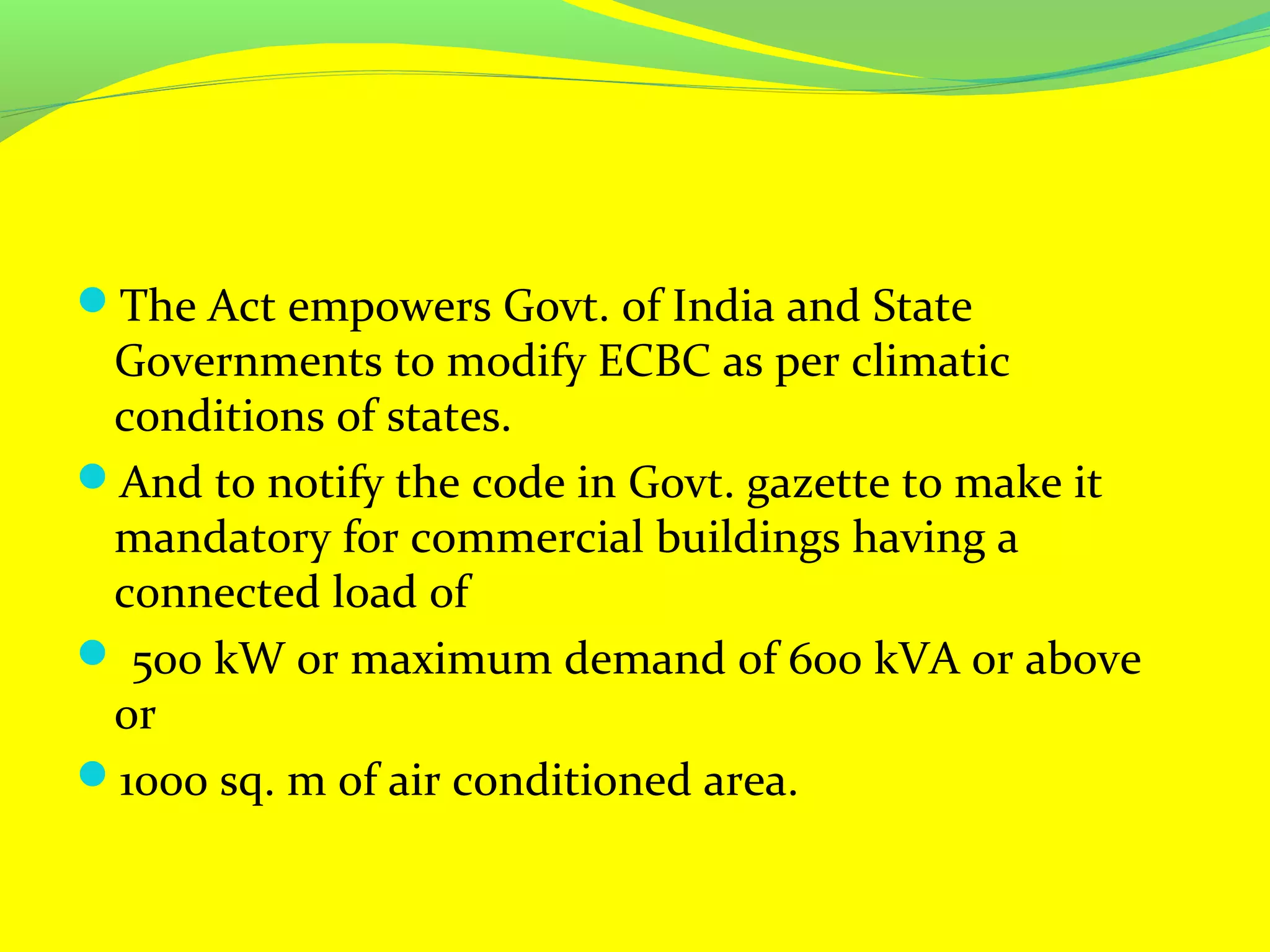 Energy Conservation Building Code ECBC | PPT