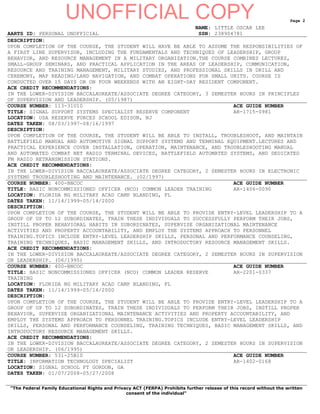 Oscar Little Army Transcript | PDF