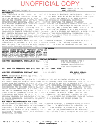 Oscar Little Army Transcript | PDF