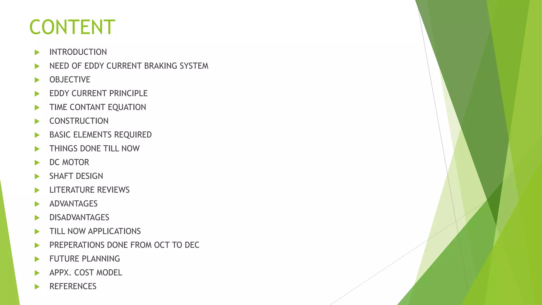 Eddy Current Braking System | PPTX