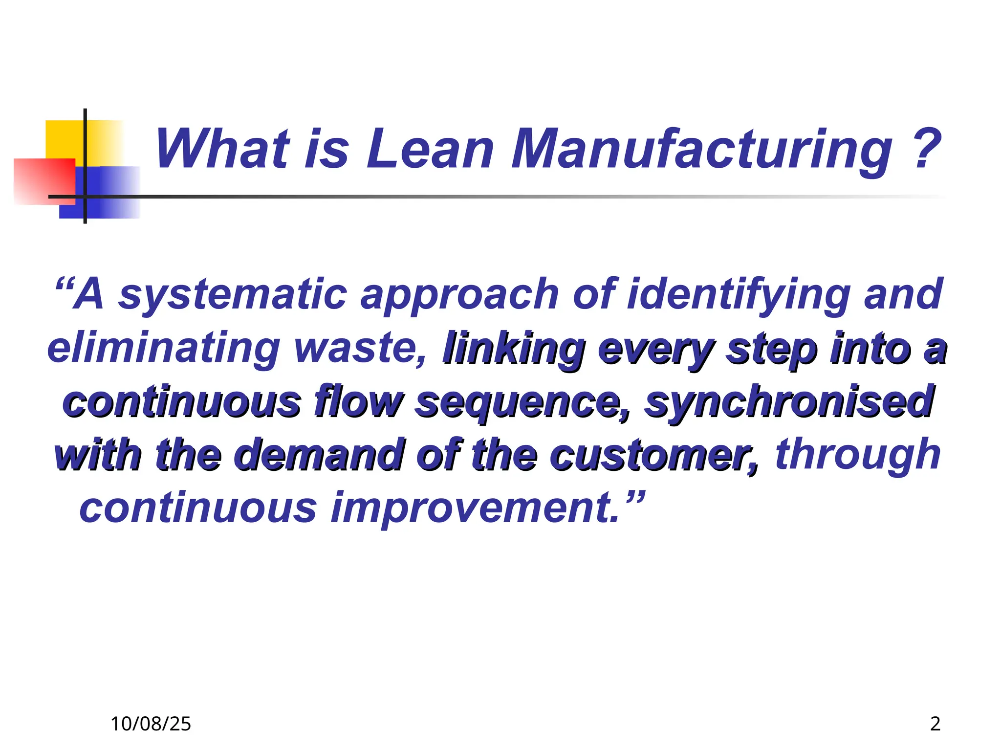 ECB students Lean Philosophy / lean manufacturing | PPT