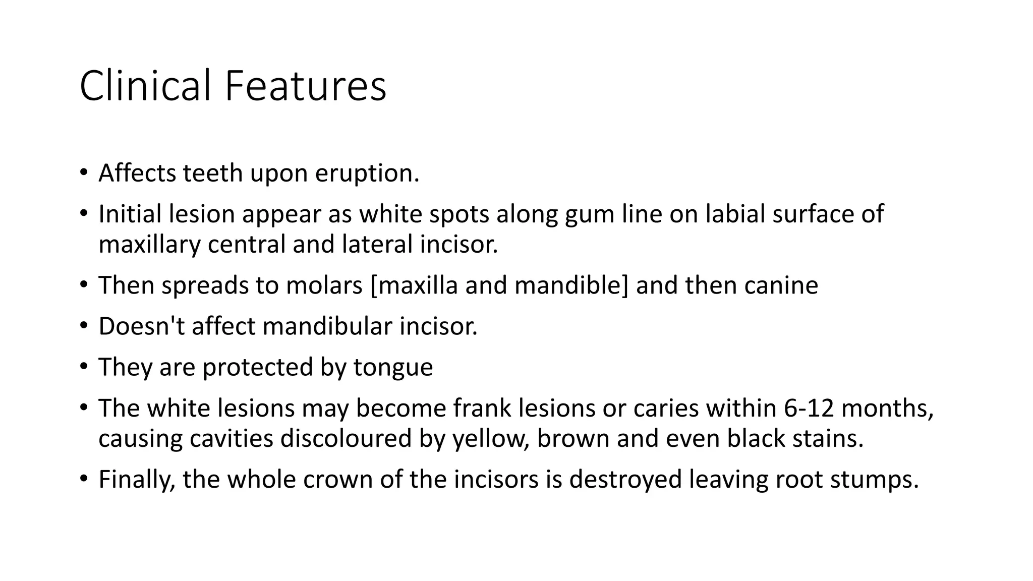 ECC Early Childhood Caries - Pedodontics | PPTX