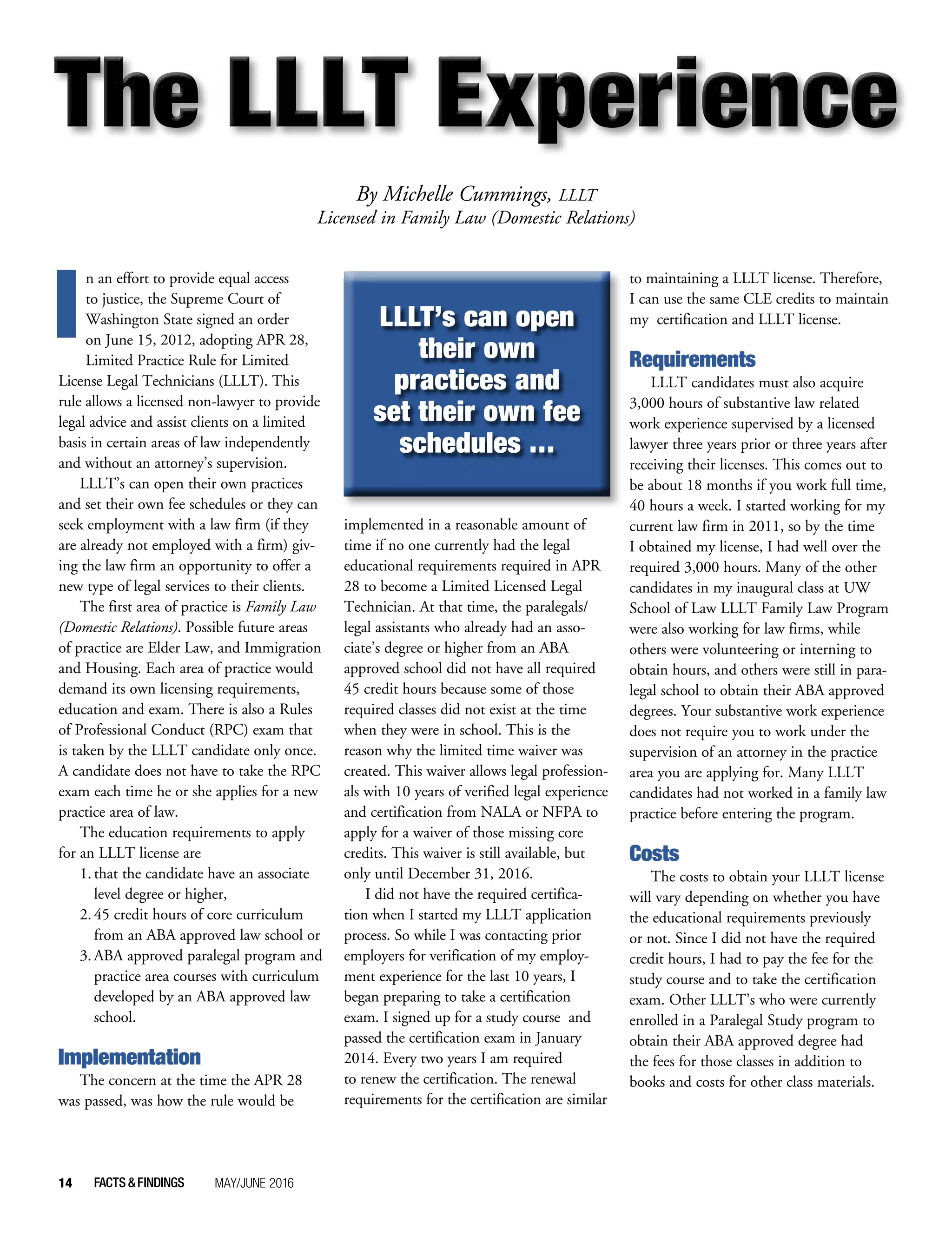 The LLLT Experience | PDF