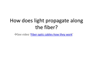 Fiber optic and light propagation | PPTX