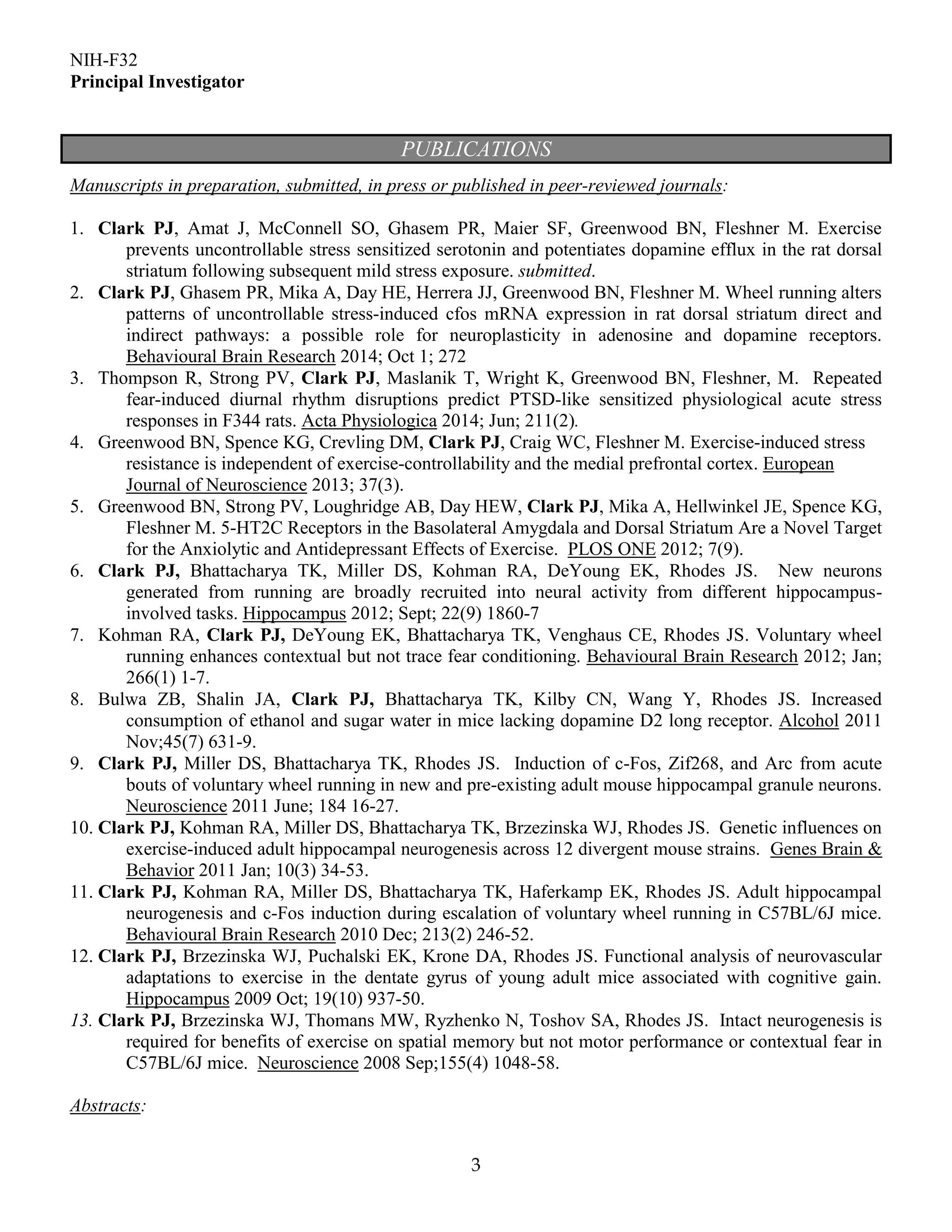 Peter Clark CV linked | PDF