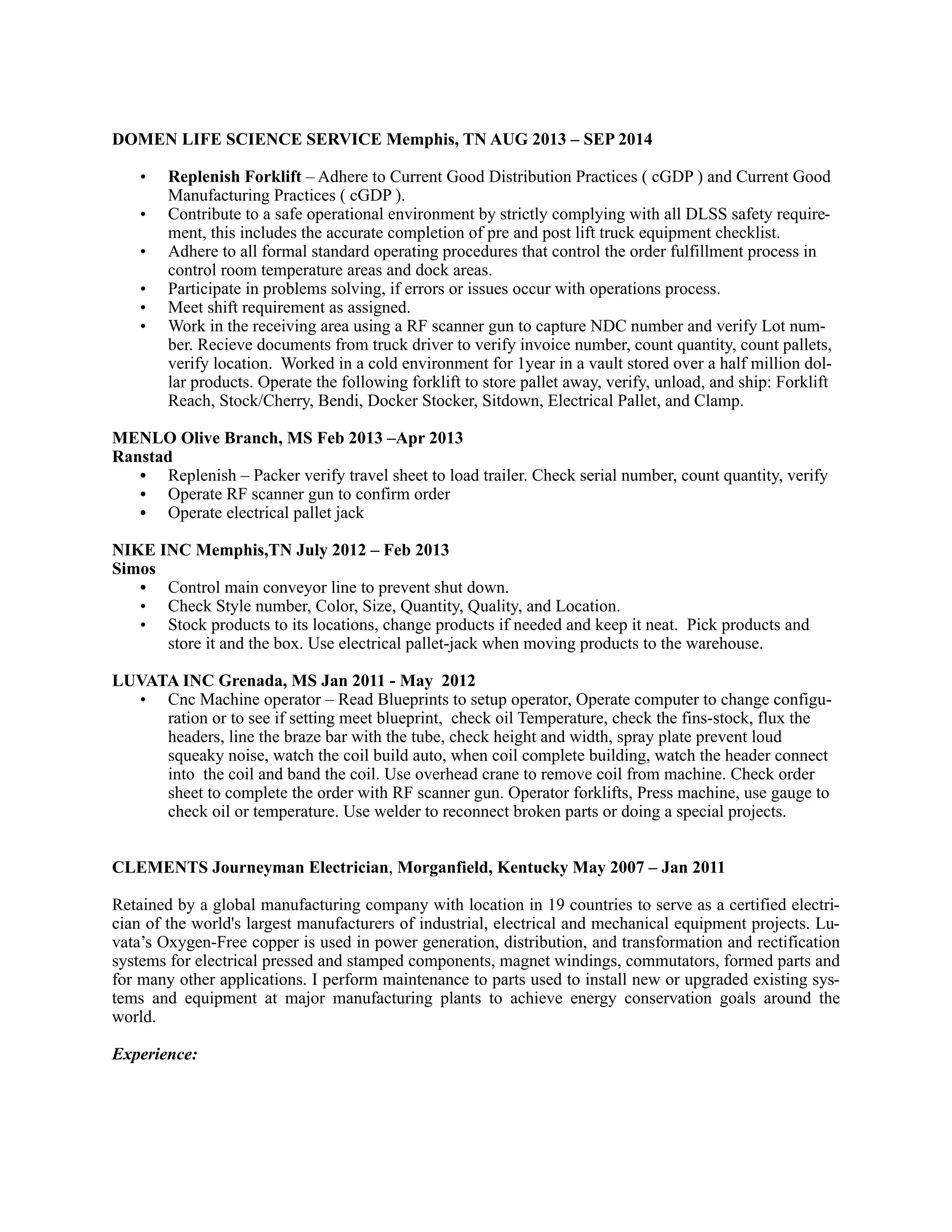 Mr.Lacy Resume 2 | PDF