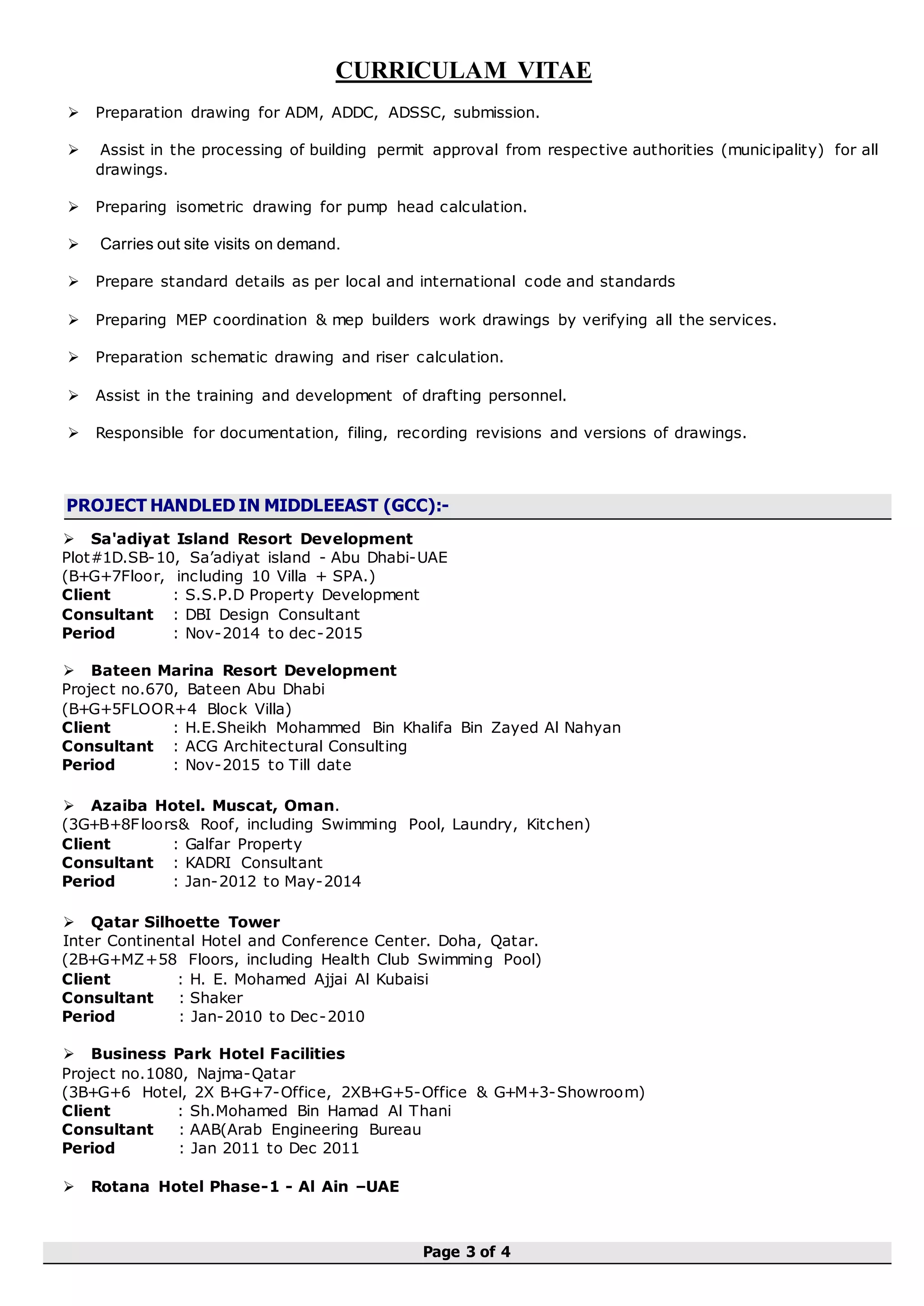 Mechanical revit module.draughtsman-CV | DOCX