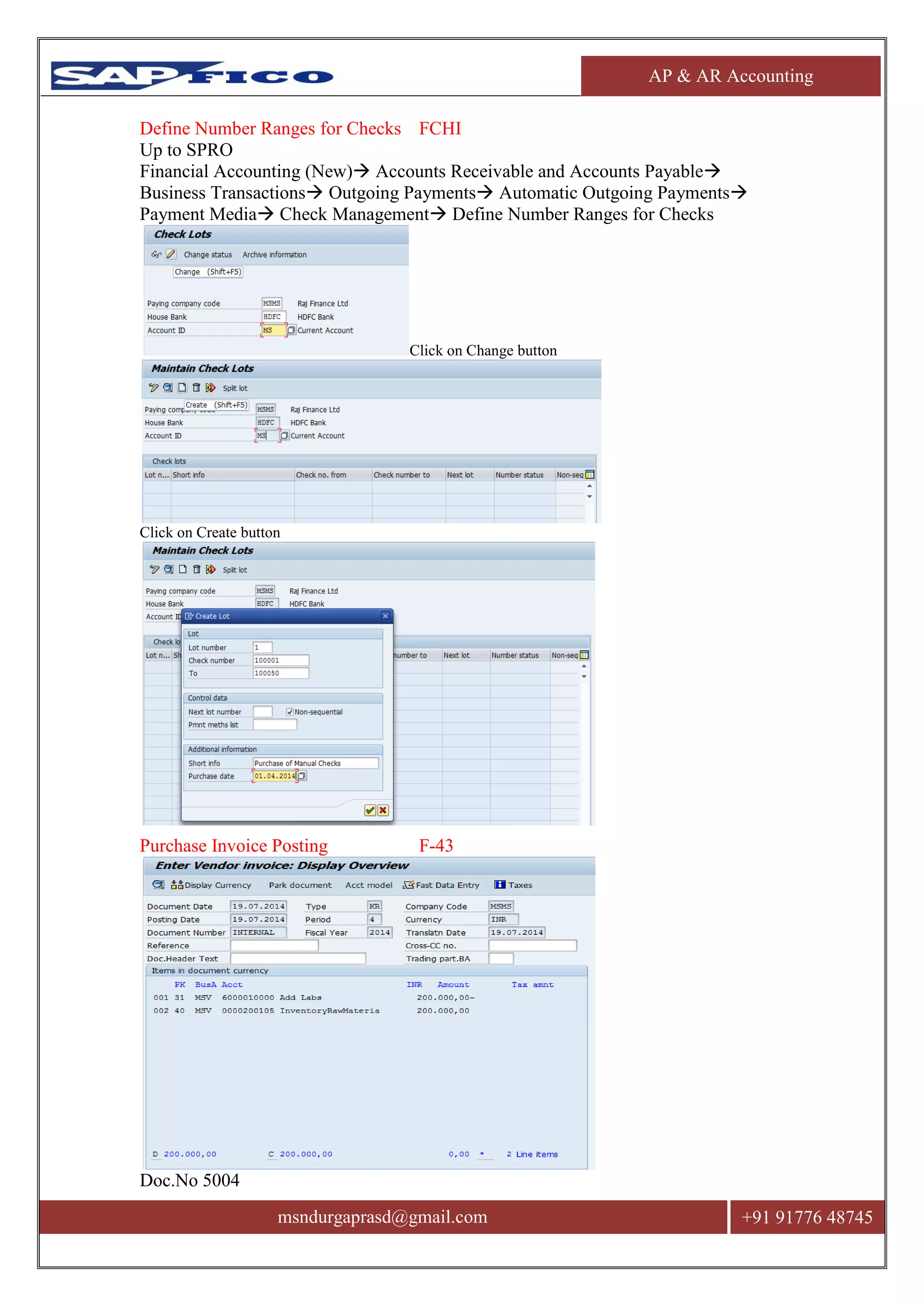 SAP ACCOUNTS RECEIVABLE & ACCOUNTS PAYABLE | PDF