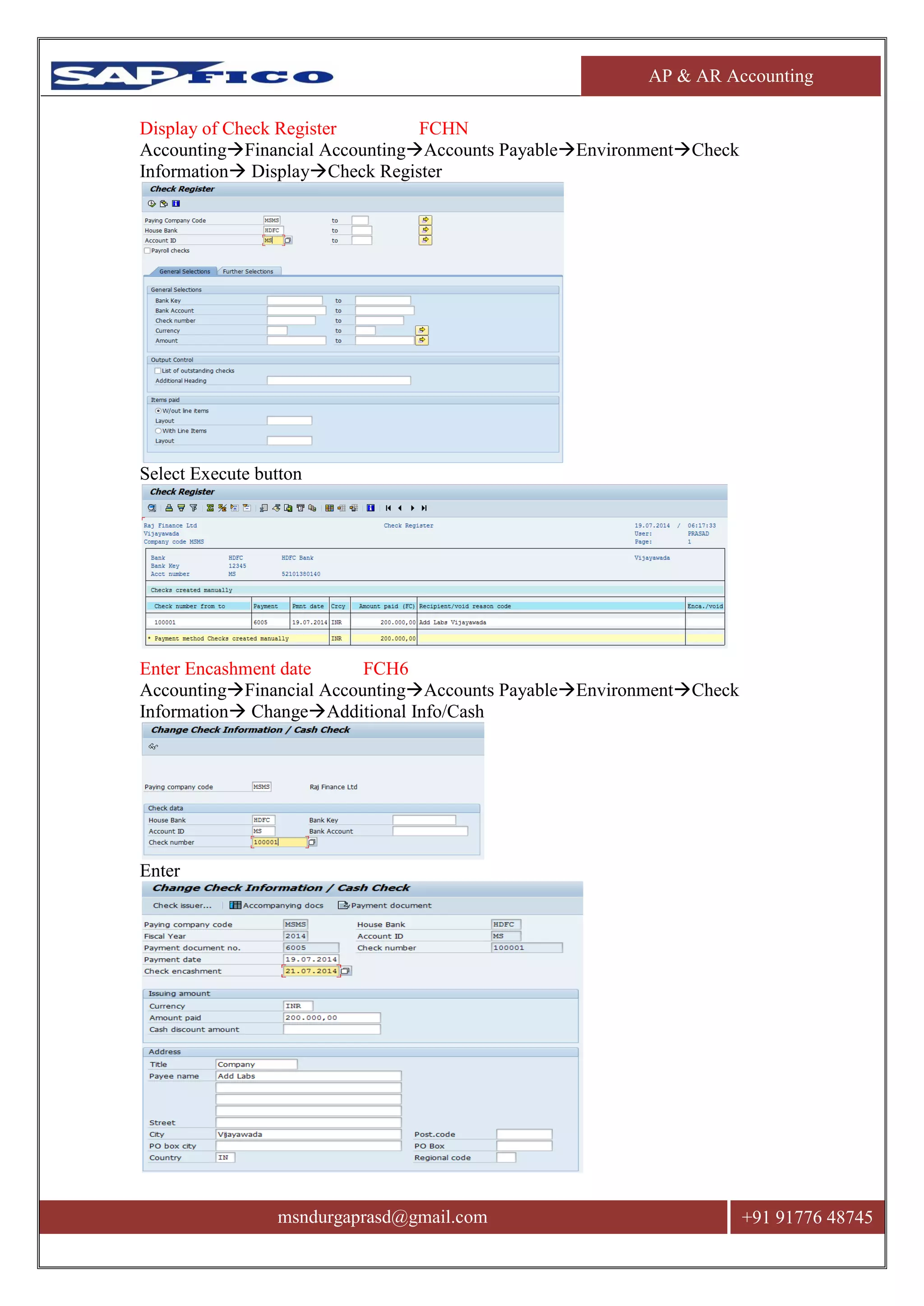 SAP ACCOUNTS RECEIVABLE & ACCOUNTS PAYABLE | PDF
