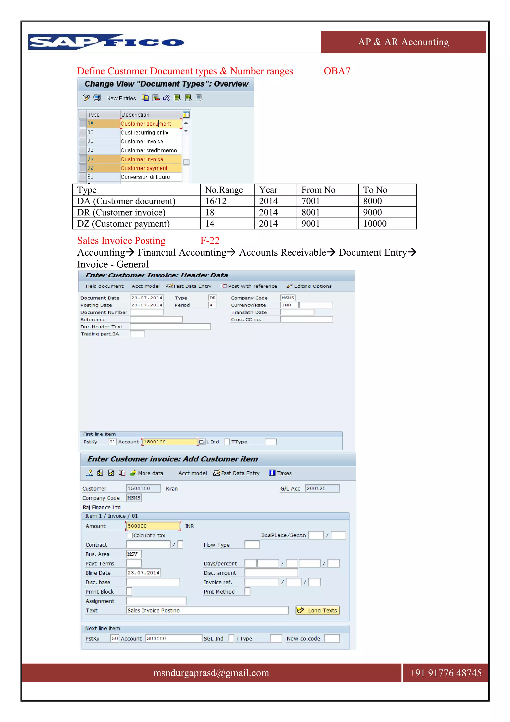 SAP ACCOUNTS RECEIVABLE & ACCOUNTS PAYABLE | PDF