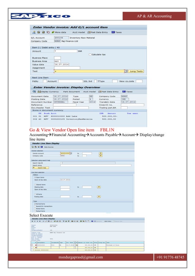 SAP ACCOUNTS RECEIVABLE & ACCOUNTS PAYABLE | PDF