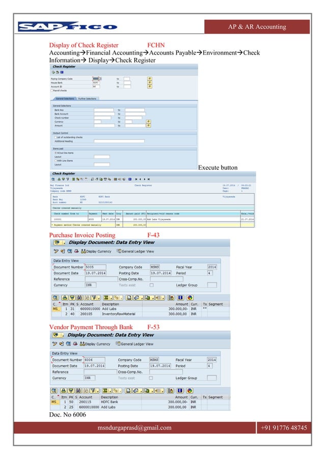 SAP ACCOUNTS RECEIVABLE & ACCOUNTS PAYABLE | PDF