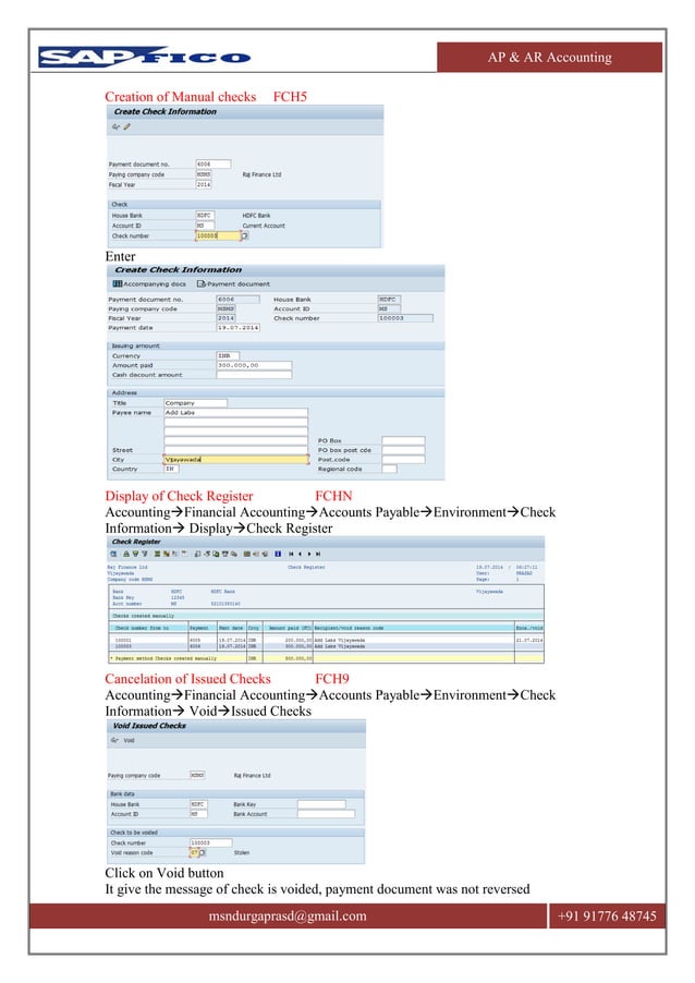 SAP ACCOUNTS RECEIVABLE & ACCOUNTS PAYABLE | PDF