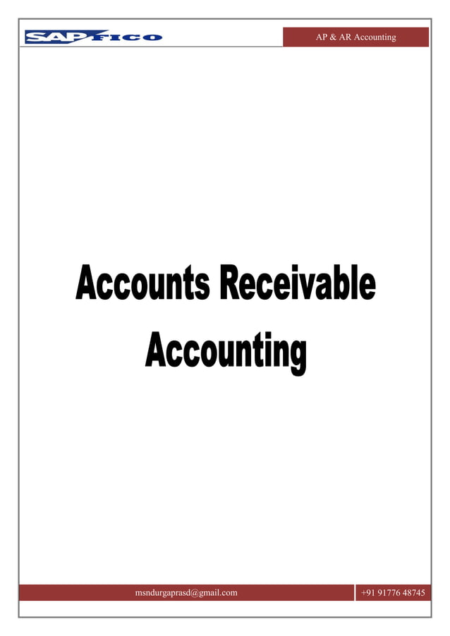 SAP ACCOUNTS RECEIVABLE & ACCOUNTS PAYABLE | PDF