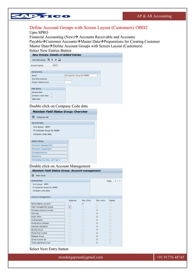 SAP ACCOUNTS RECEIVABLE & ACCOUNTS PAYABLE | PDF
