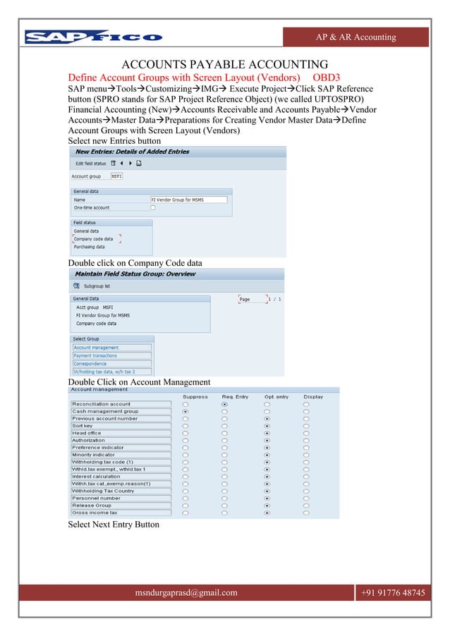 SAP ACCOUNTS RECEIVABLE & ACCOUNTS PAYABLE | PDF