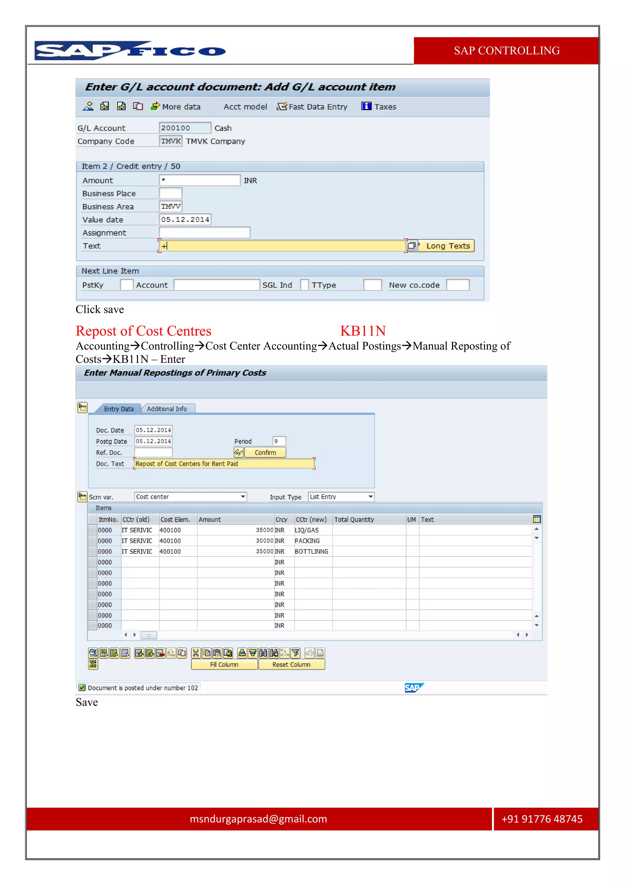 SAP CONTROLLING | PDF