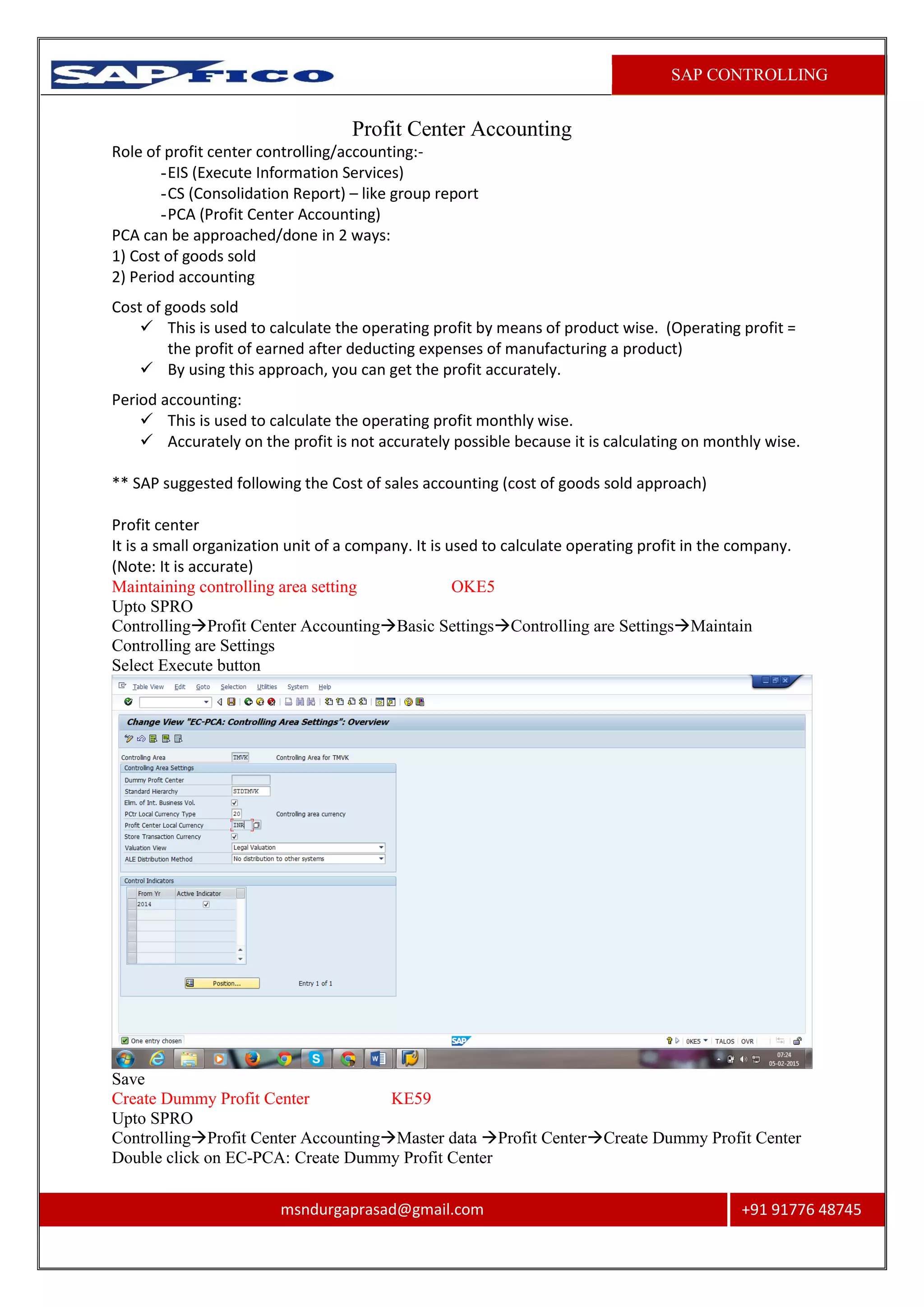 SAP CONTROLLING | PDF