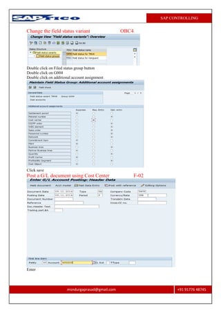 SAP CONTROLLING | PDF