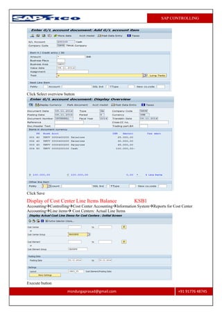 SAP CONTROLLING | PDF