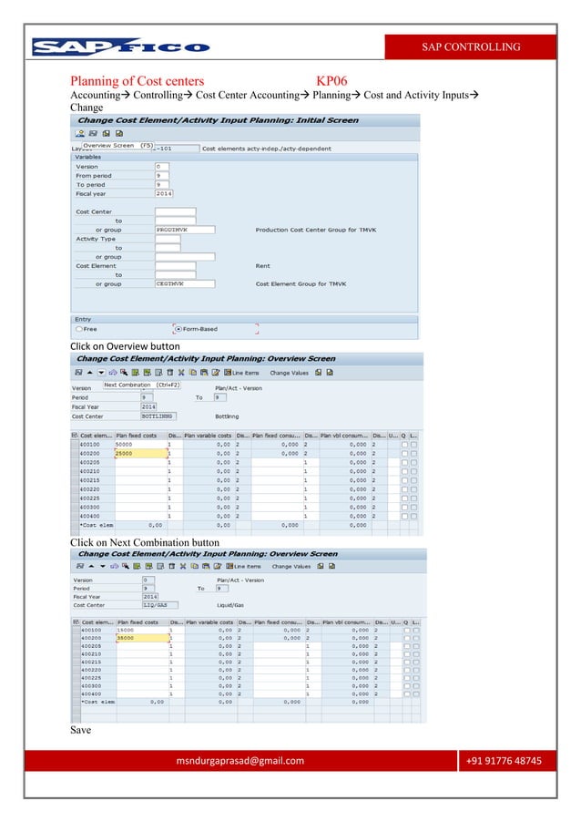 SAP CONTROLLING | PDF | Business Accounting & Finance | Business