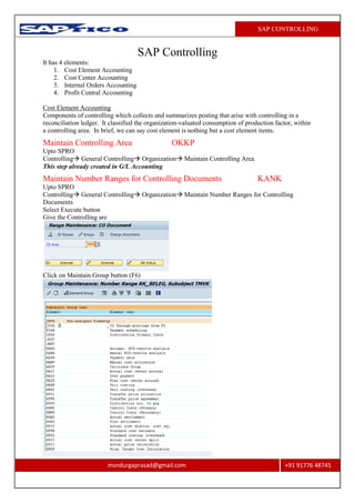 SAP CONTROLLING | PDF