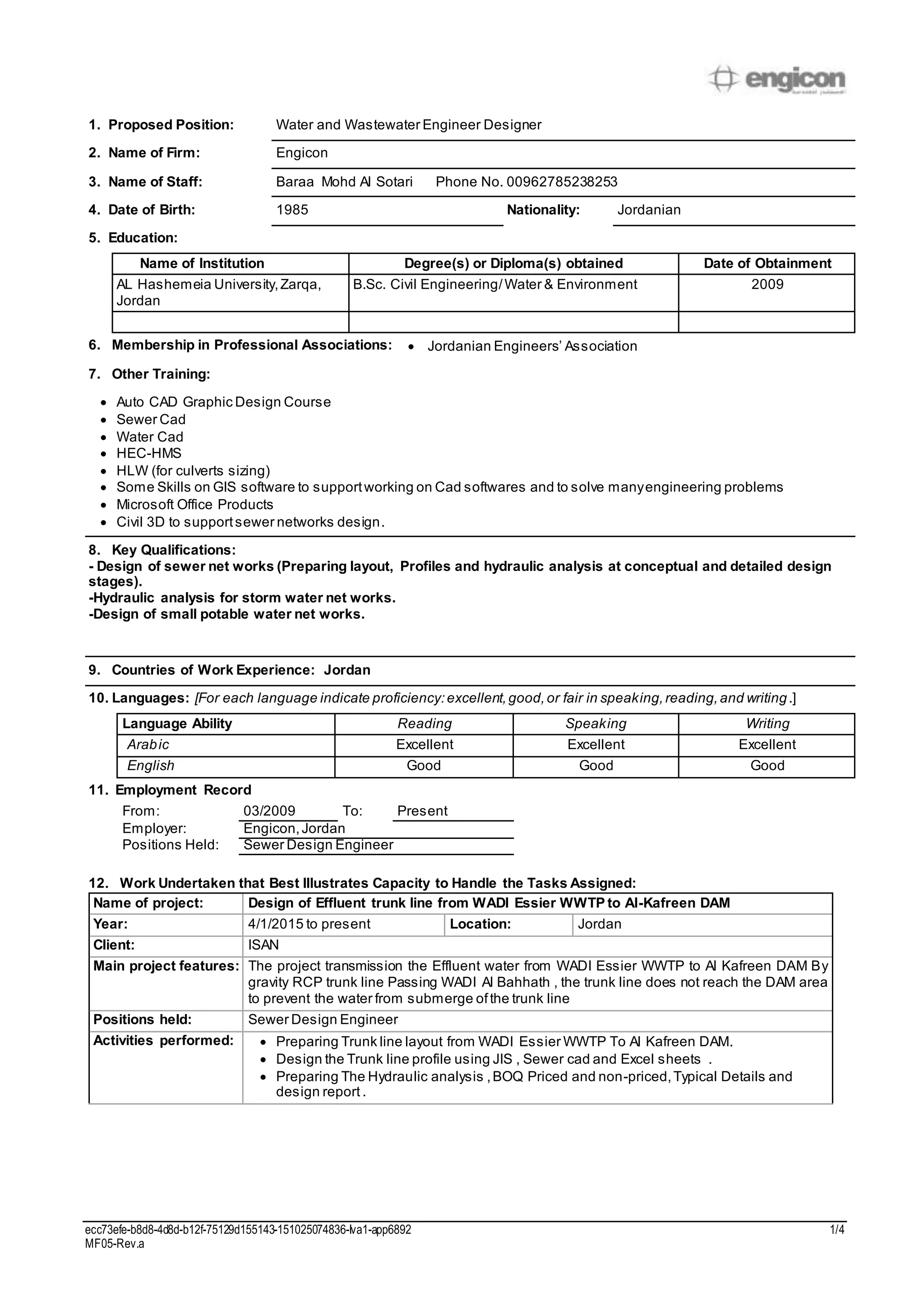 Baraa Mohd Al Sotari CV | DOCX