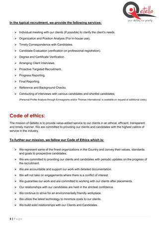 Qetello_Recruitment Profile | PDF | Resume Writing and Advice | Job Search
