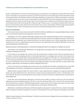 THE MAIN CAUSE AND PREVENTION OF MULTIPLE SCLEROSIS AND ITS RELATION TO ...