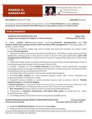 Knarik G. Sargsyan Resume-eng | PDF