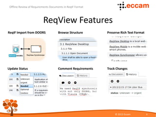 Offline Review of Requirements Documents in ReqIF Format | PDF