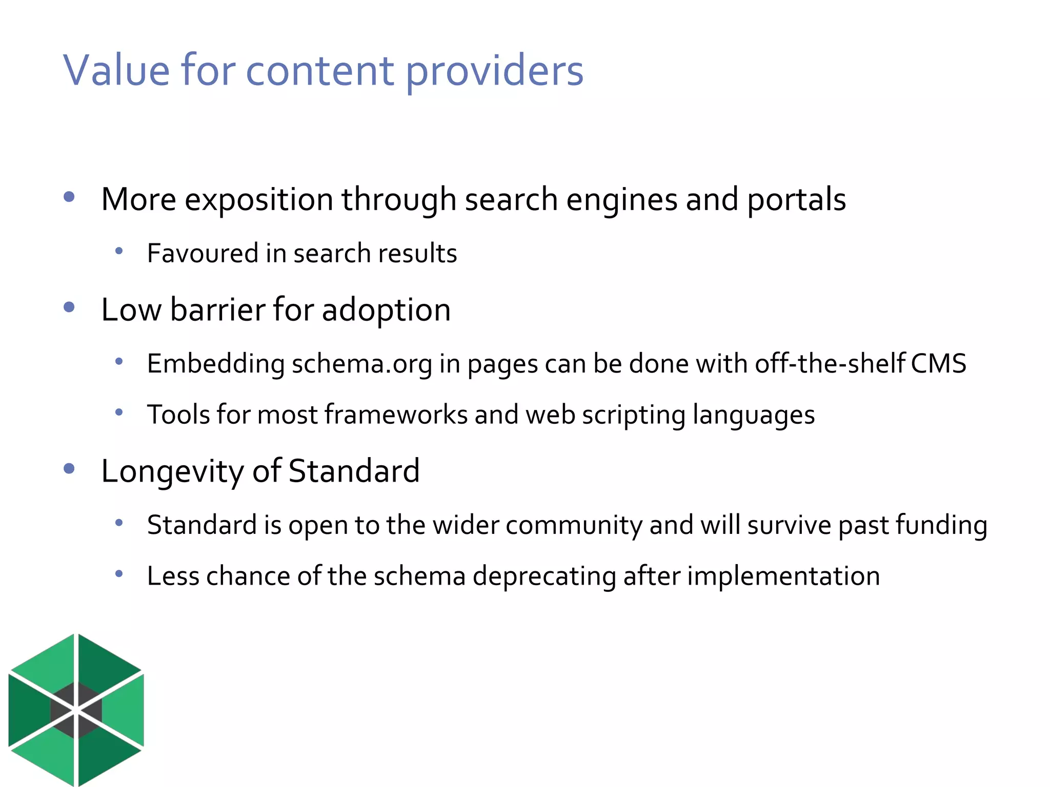 Bioschemas presentation at ECCB 2016, The Hague | PPT