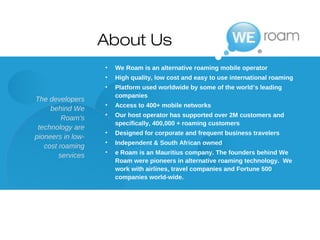 we roam 3 presentation | PPT