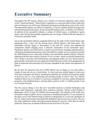 Detroit Case Study | PDF