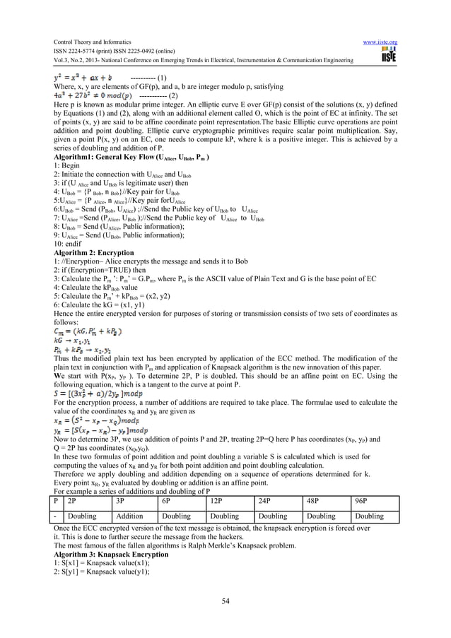 Ecc cipher processor based on knapsack algorithm | PDF